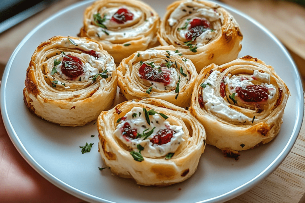 Cranberry Feta Pinwheels with Cream Cheese Recipe