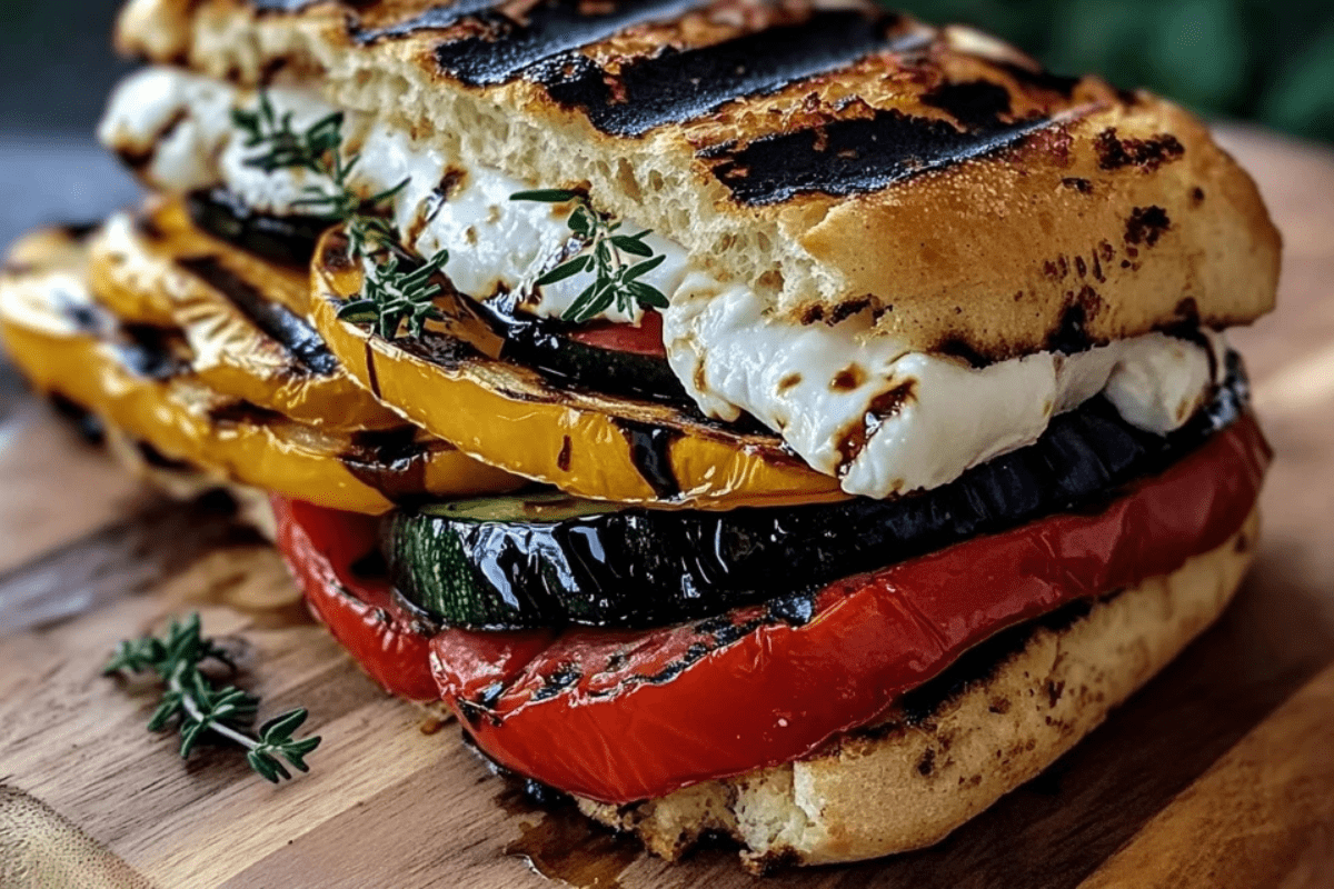 Grilled Veggie & Burrata Panini – A Flavorful, Gooey Delight